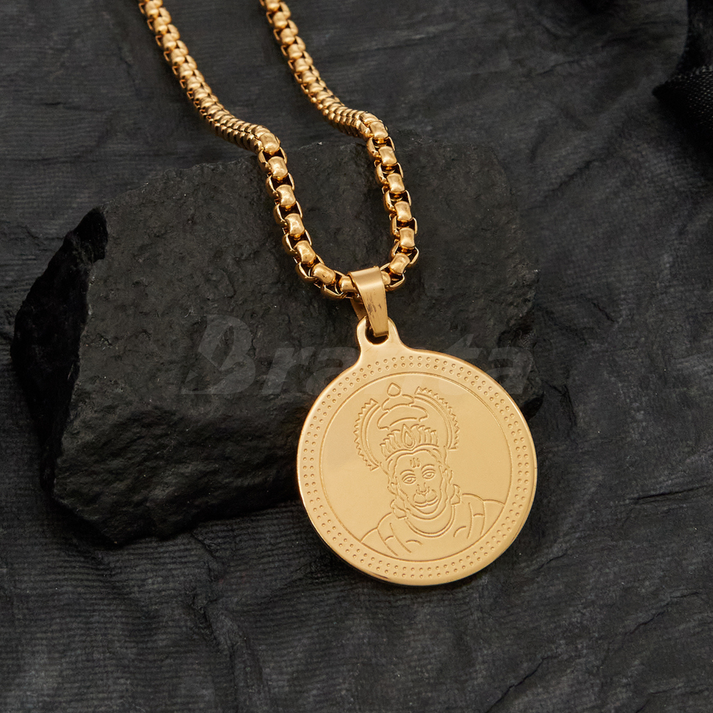 Buy Hanuman Design Gold Pendant Chain For Men Online- Branta – Brantashop
